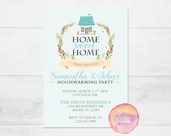 Housewarming Party Invitation New Home Party Printable Invite, Editable ...