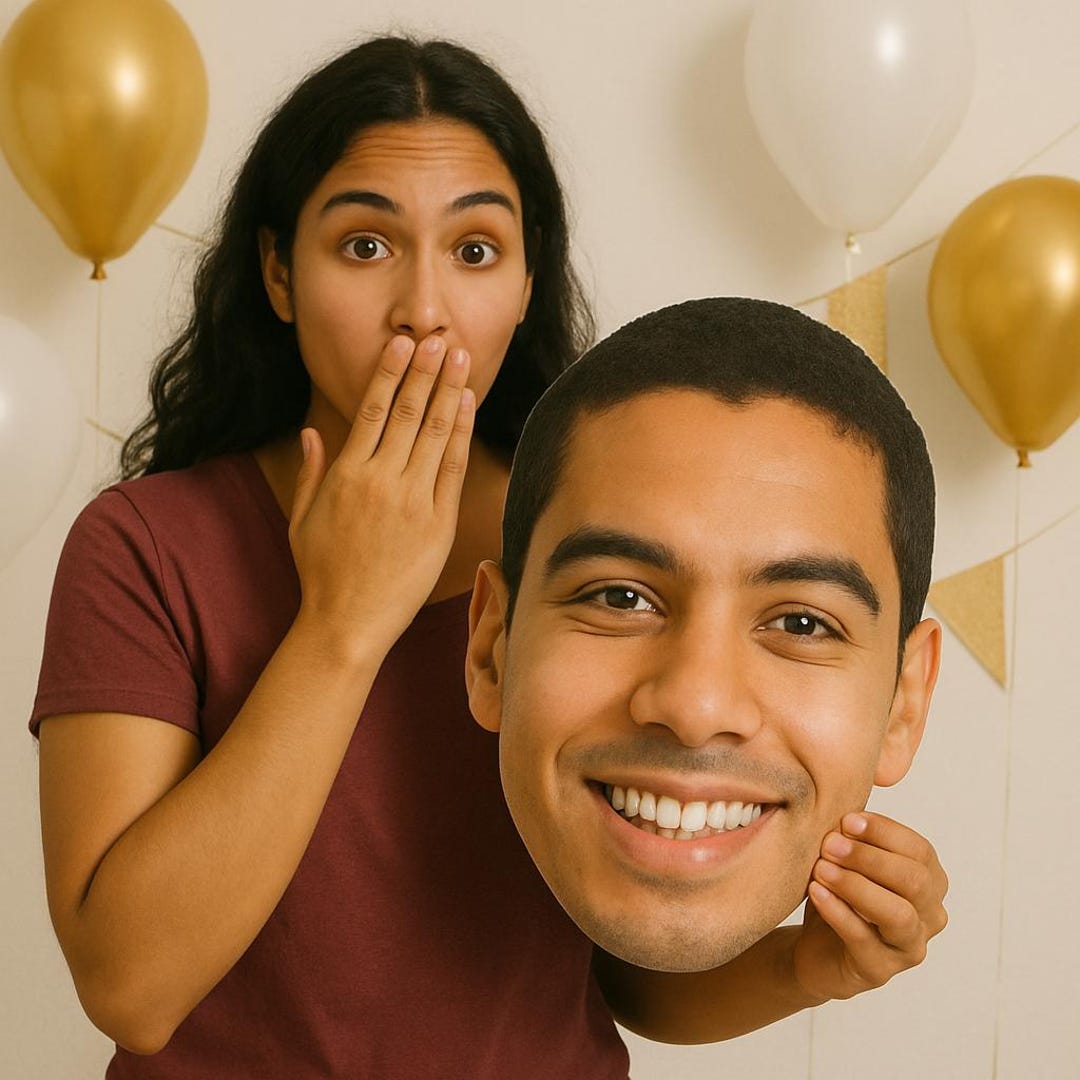 Big Head Sign Cutout Giant Head Wedding Bachelorette Party Board Fat ...