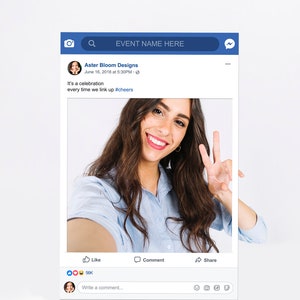 Facebook Frame - Digital Photobooth Frame - Facebook Photo Prop ...