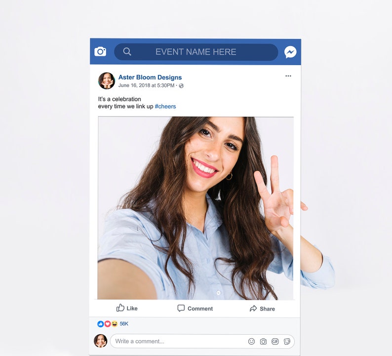 Facebook Frame Digital Photobooth Frame Facebook Photo - Etsy Australia