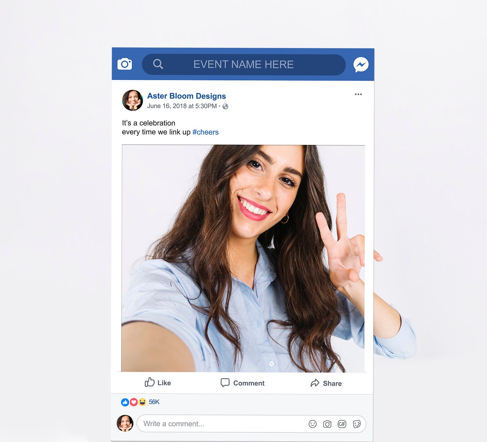 Facebook Frame Digital Photobooth Frame Facebook Photo - Etsy Australia