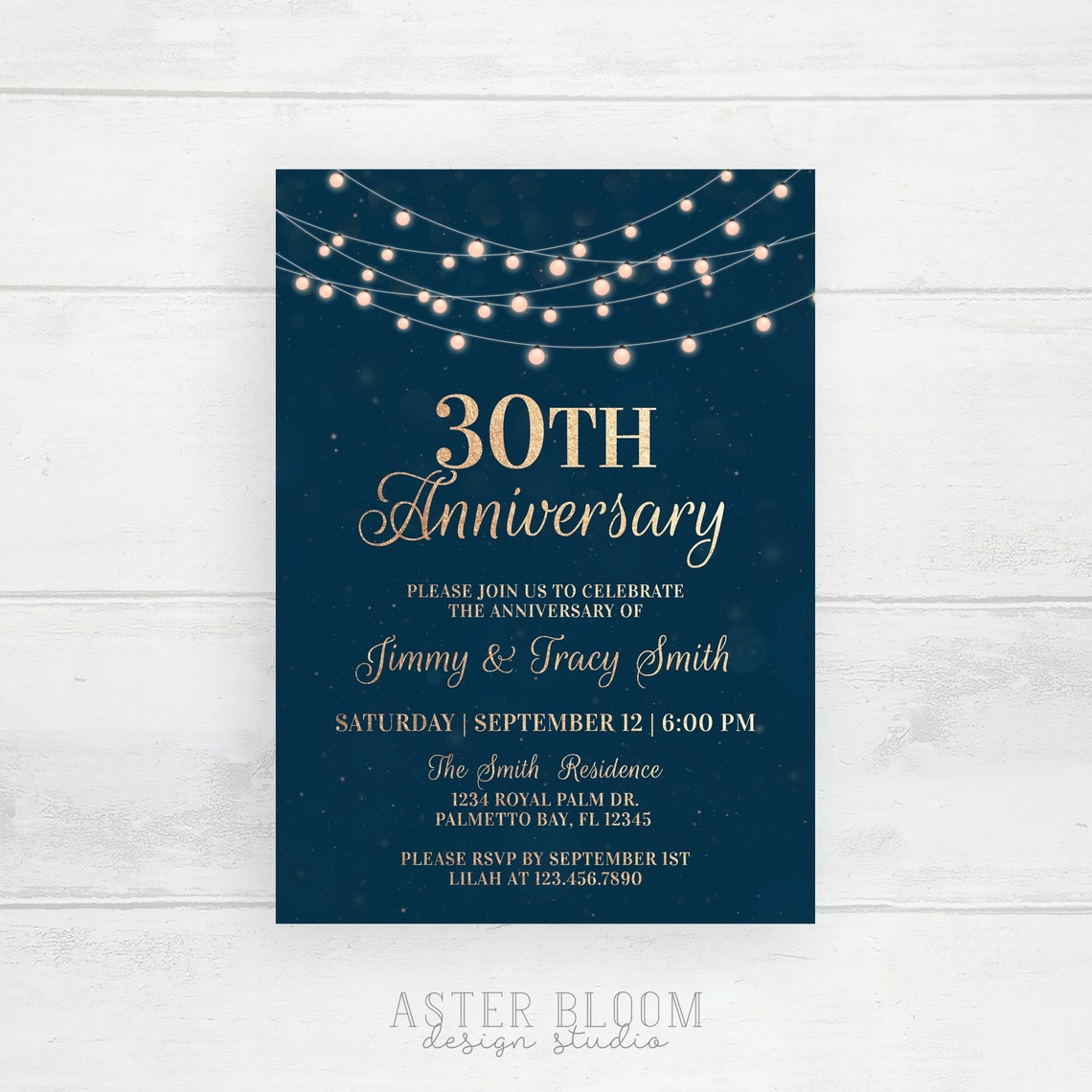 Anniversary Invitation 30th Wedding Anniversary Invites String | Etsy