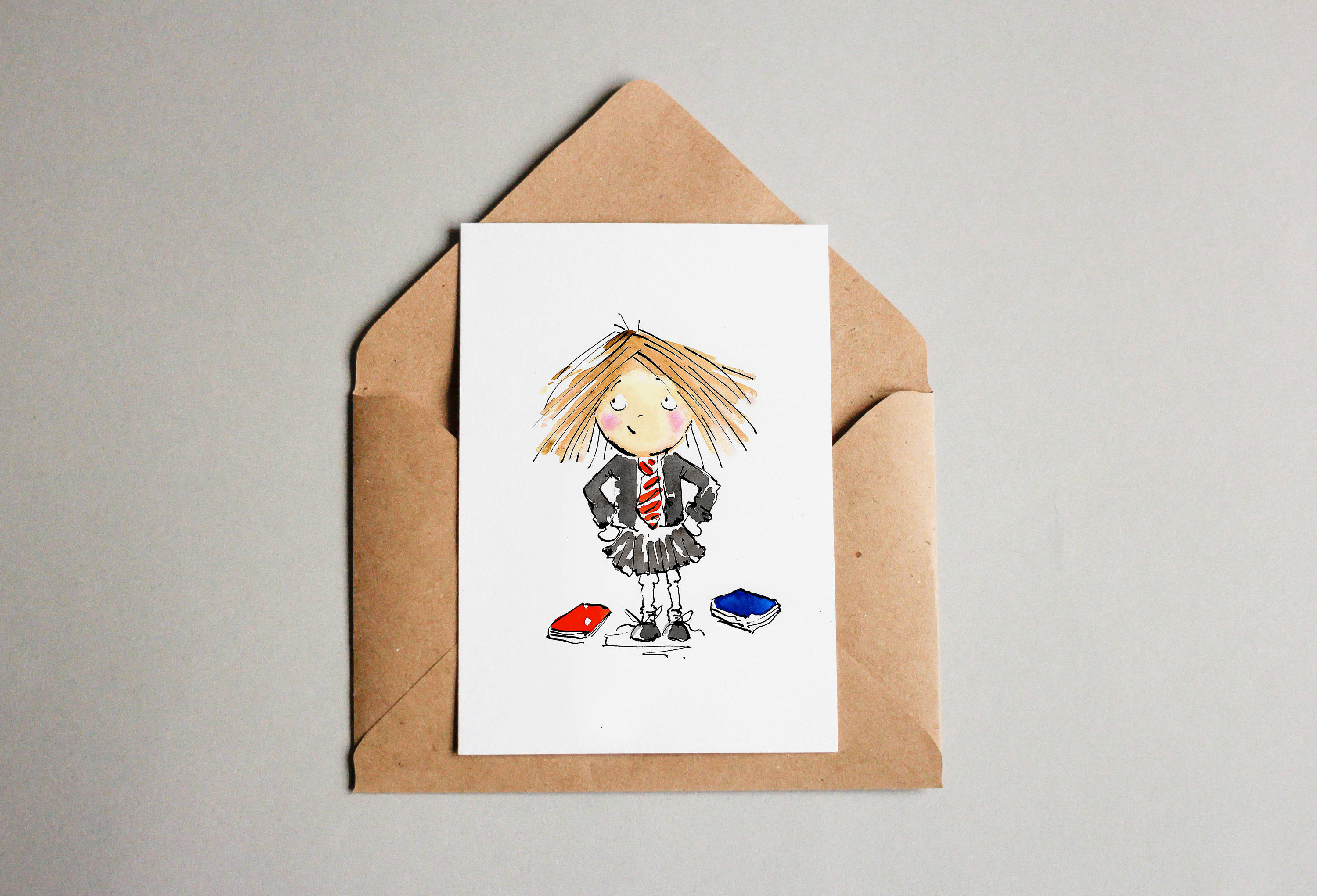 Matilda The Musical Greeting Card Illustration