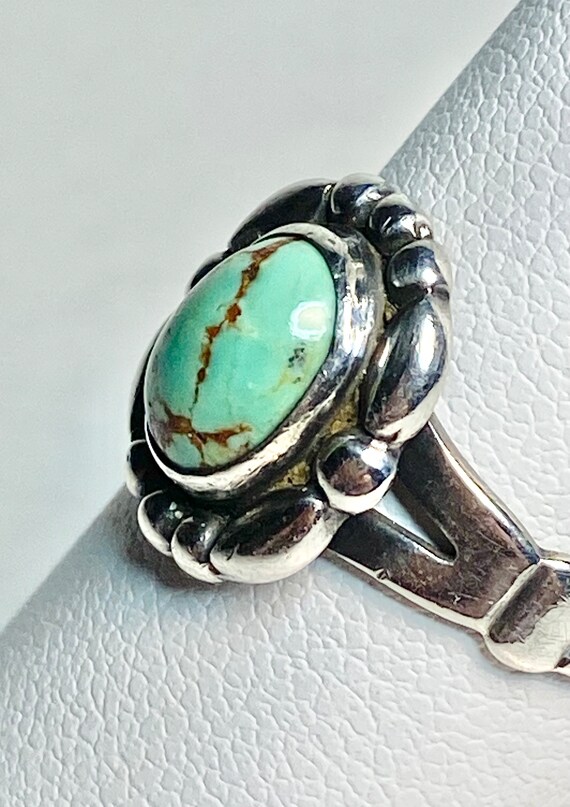Native American Indian Turquoise Ring Sterling Silver… - Gem