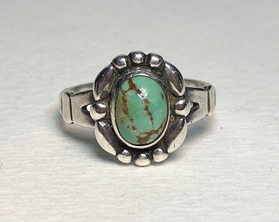 Native American Indian Turquoise Ring Sterling Silver… - Gem