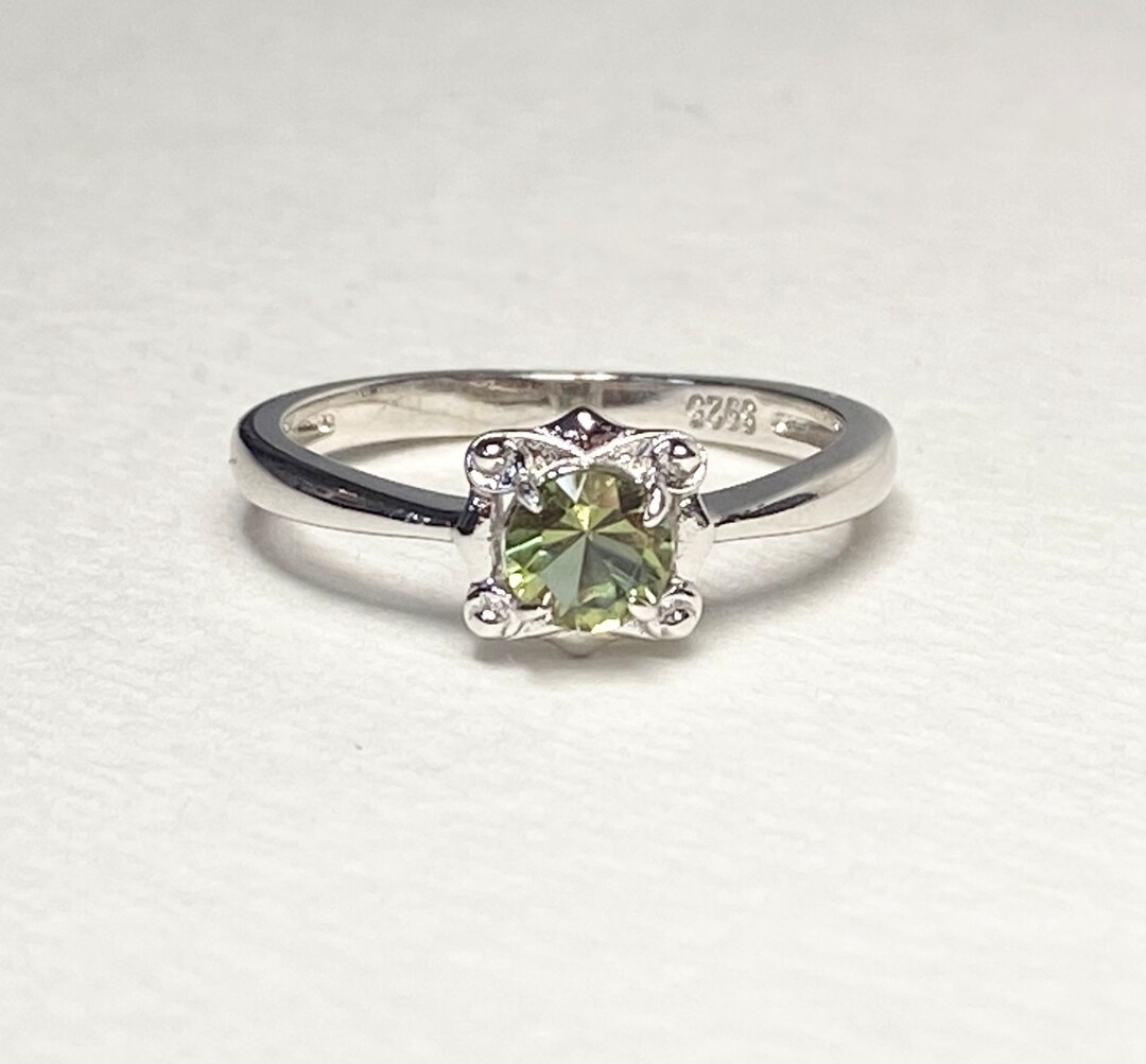 Color Change Zandrite or Alexite Glass in Sterling Silver Ring Size 7 ...