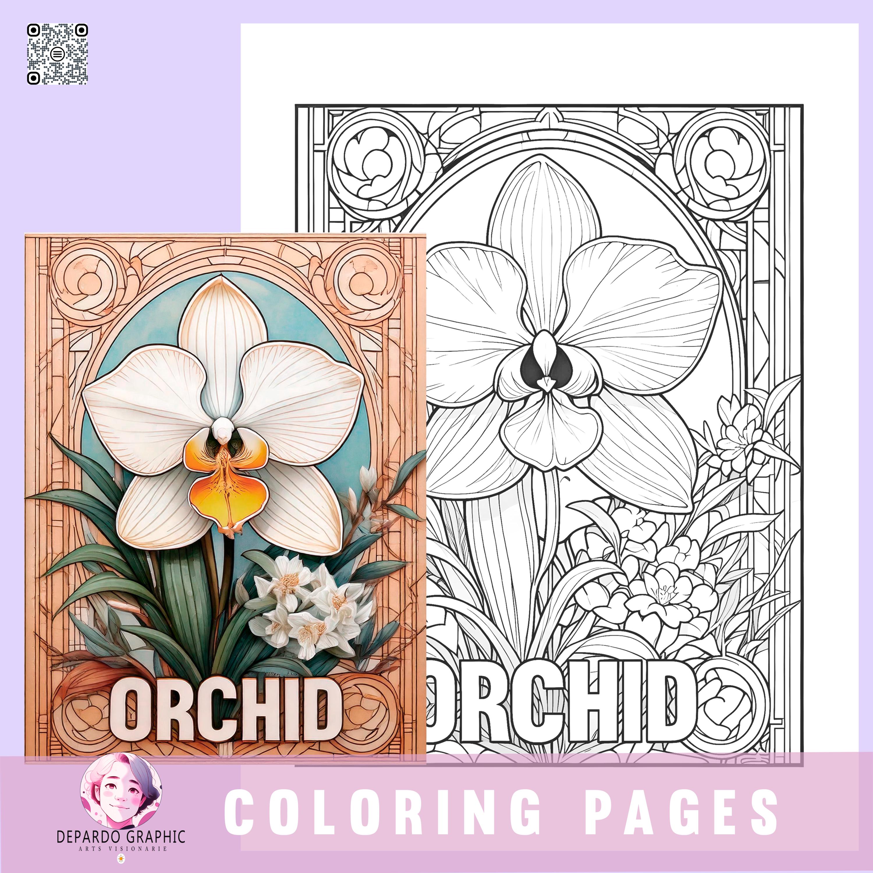 Over 100 Vintage Flower Coloring Pages - Printable Floral Line Art for ...