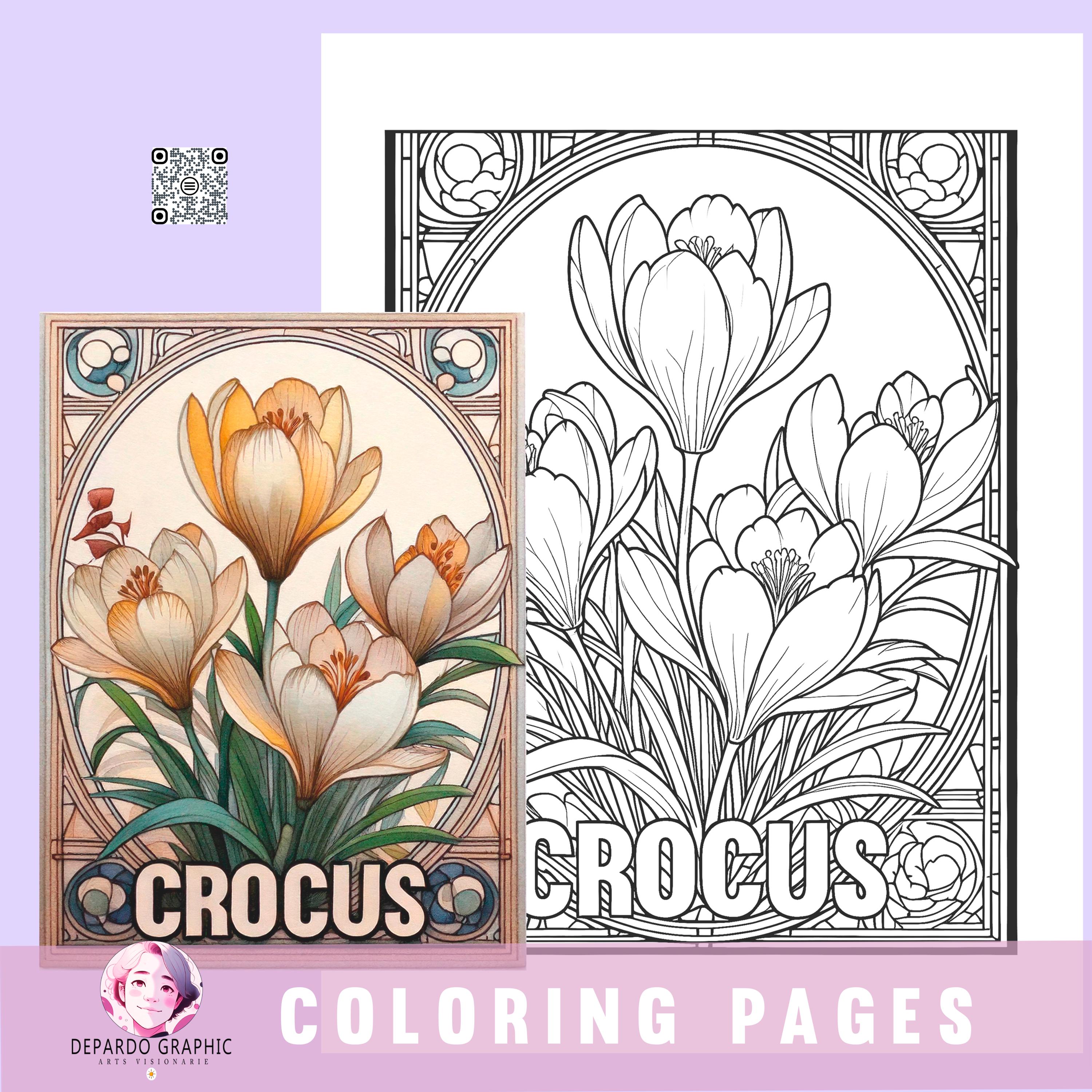 Over 100 Vintage Flower Coloring Pages - Printable Floral Line Art for ...