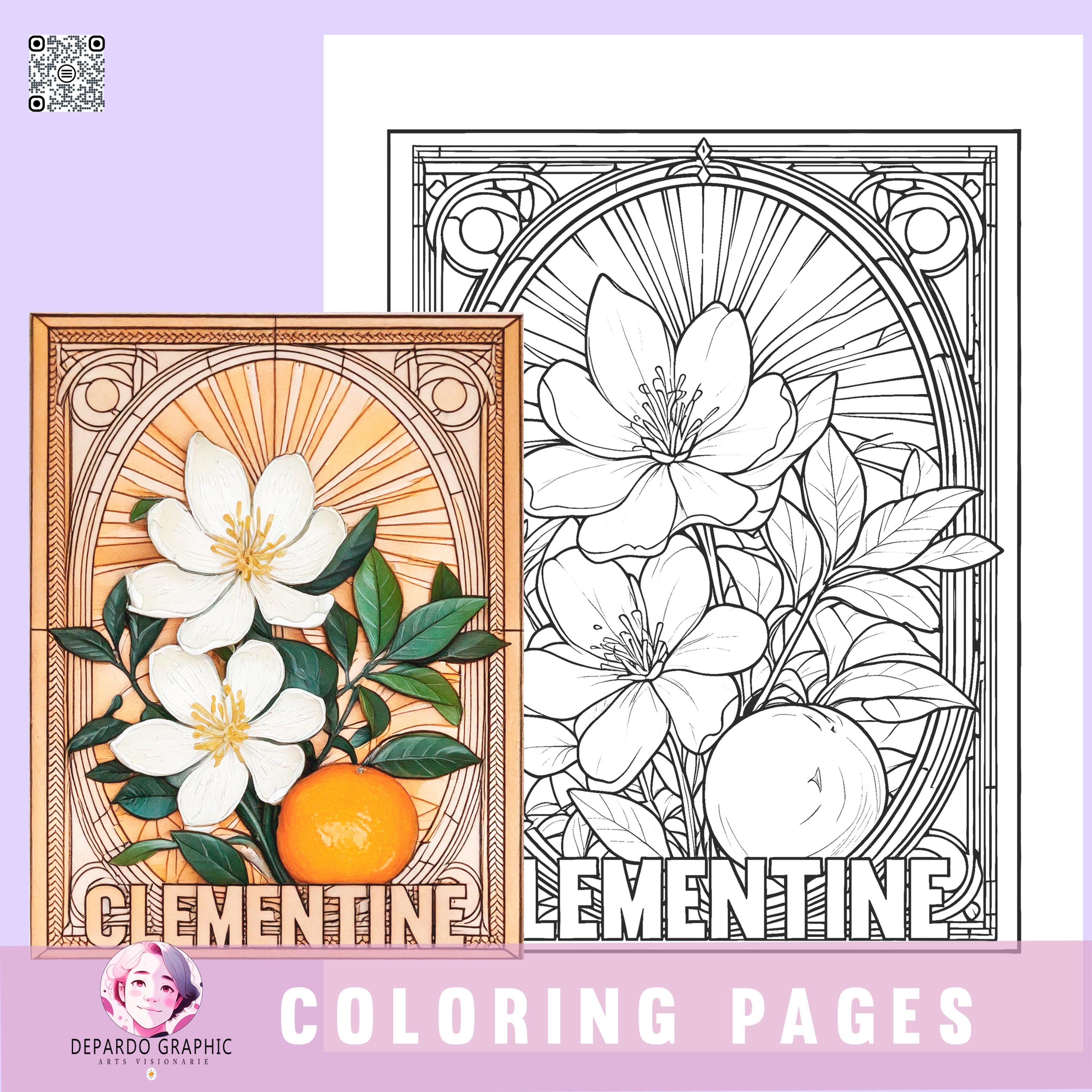 Over 100 Vintage Flower Coloring Pages - Printable Floral Line Art for ...