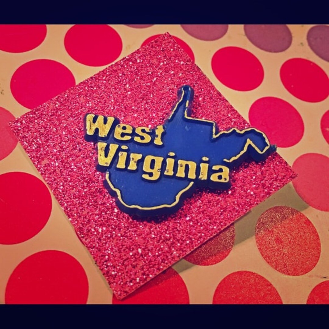 Vintage State of West Virginia Pendant/pin - Etsy