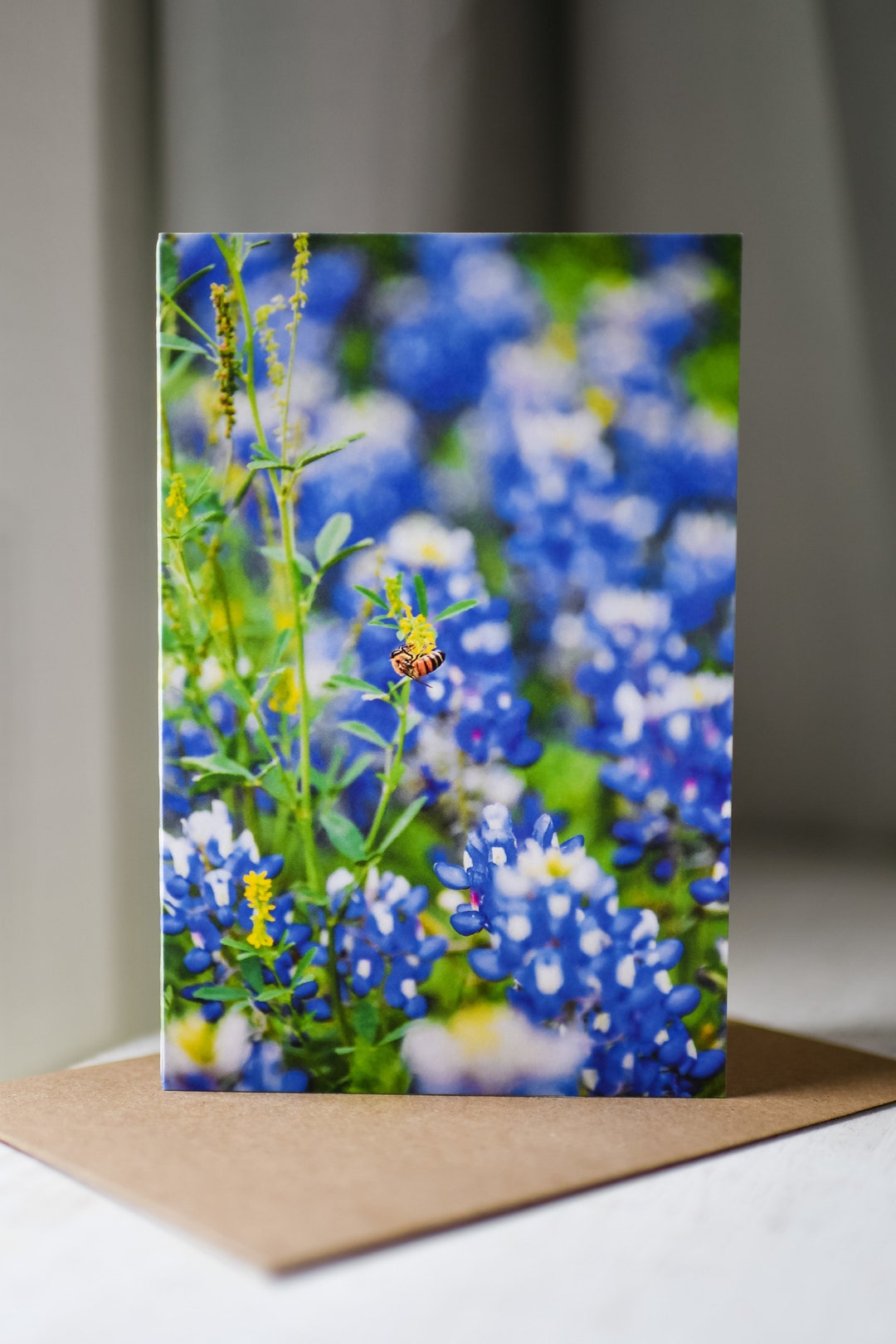 Blue Bonnets and Bee - Etsy