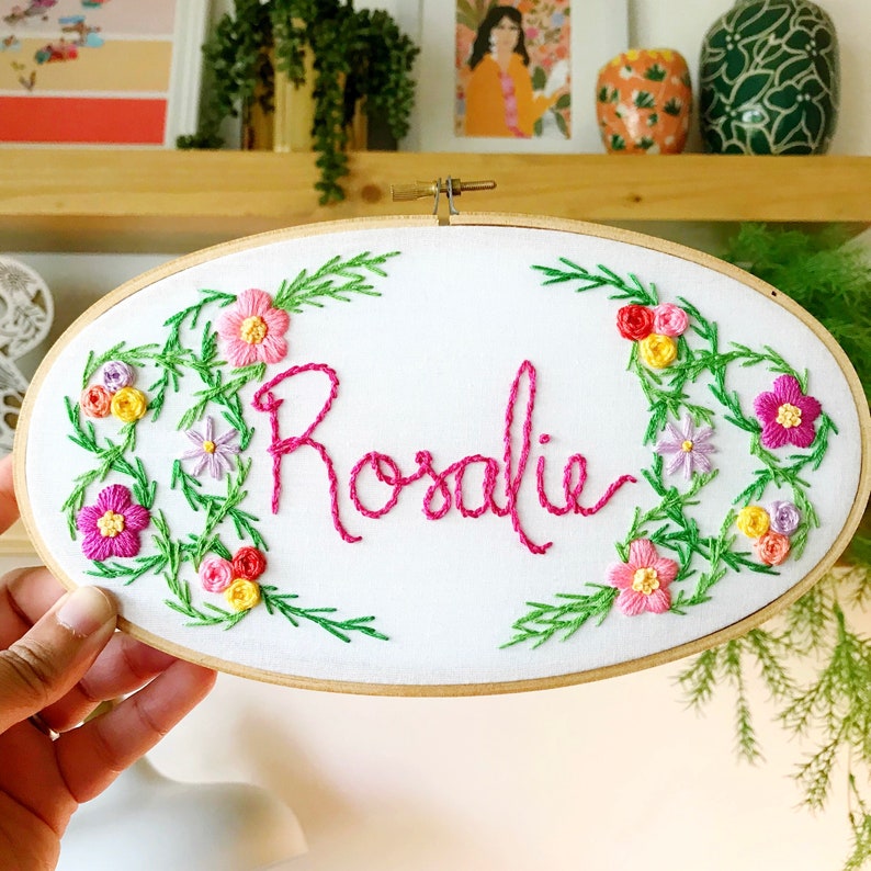 Personalized Baby Name Embroidery Nursery Sign Personalized - Etsy