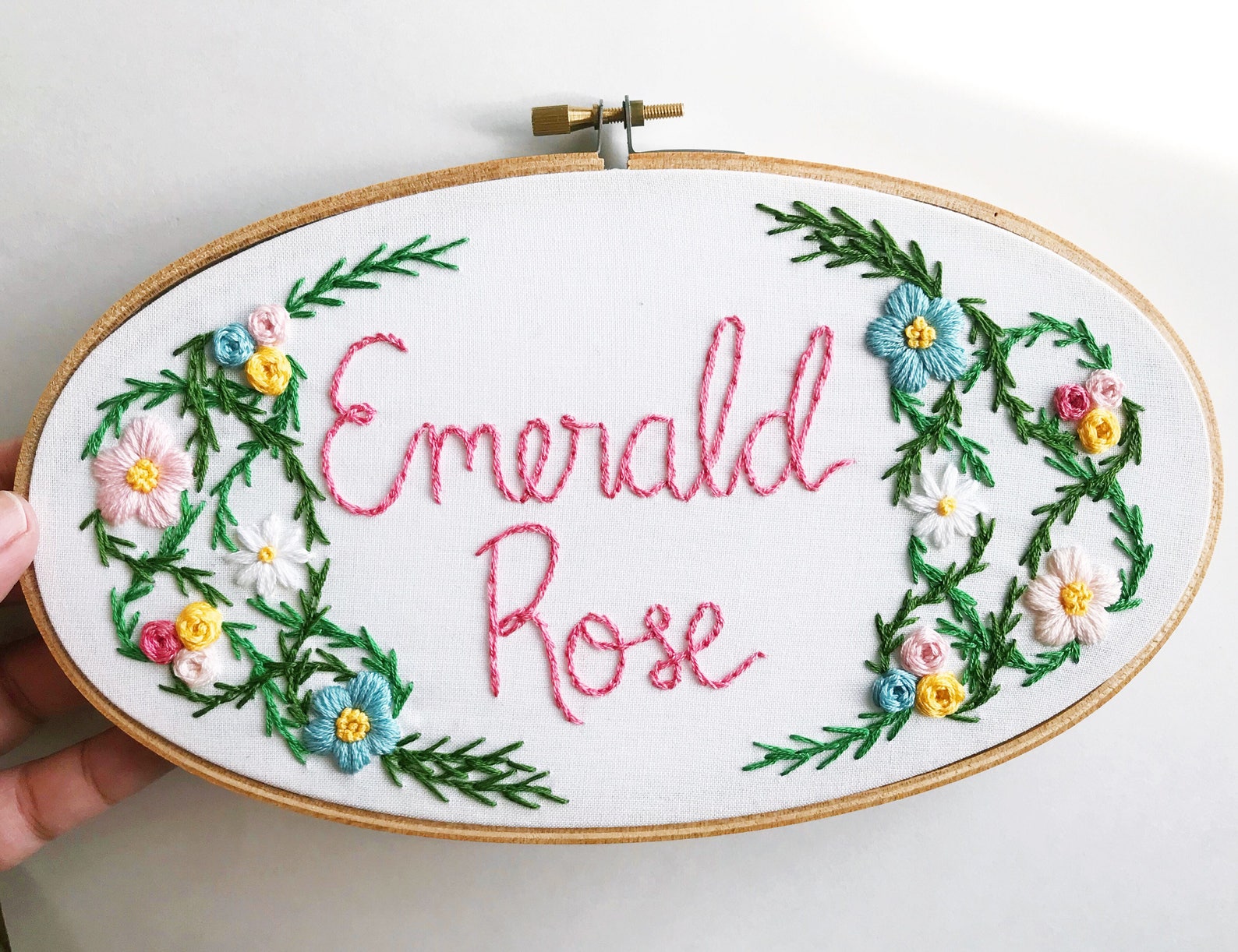 Baby Birth Announcement Embroidery. Personalized Nursery Sign. | Etsy