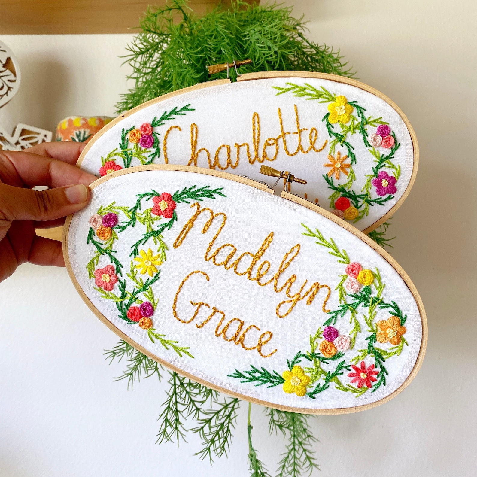 Personalized Baby Name Embroidery Nursery Sign Personalized - Etsy