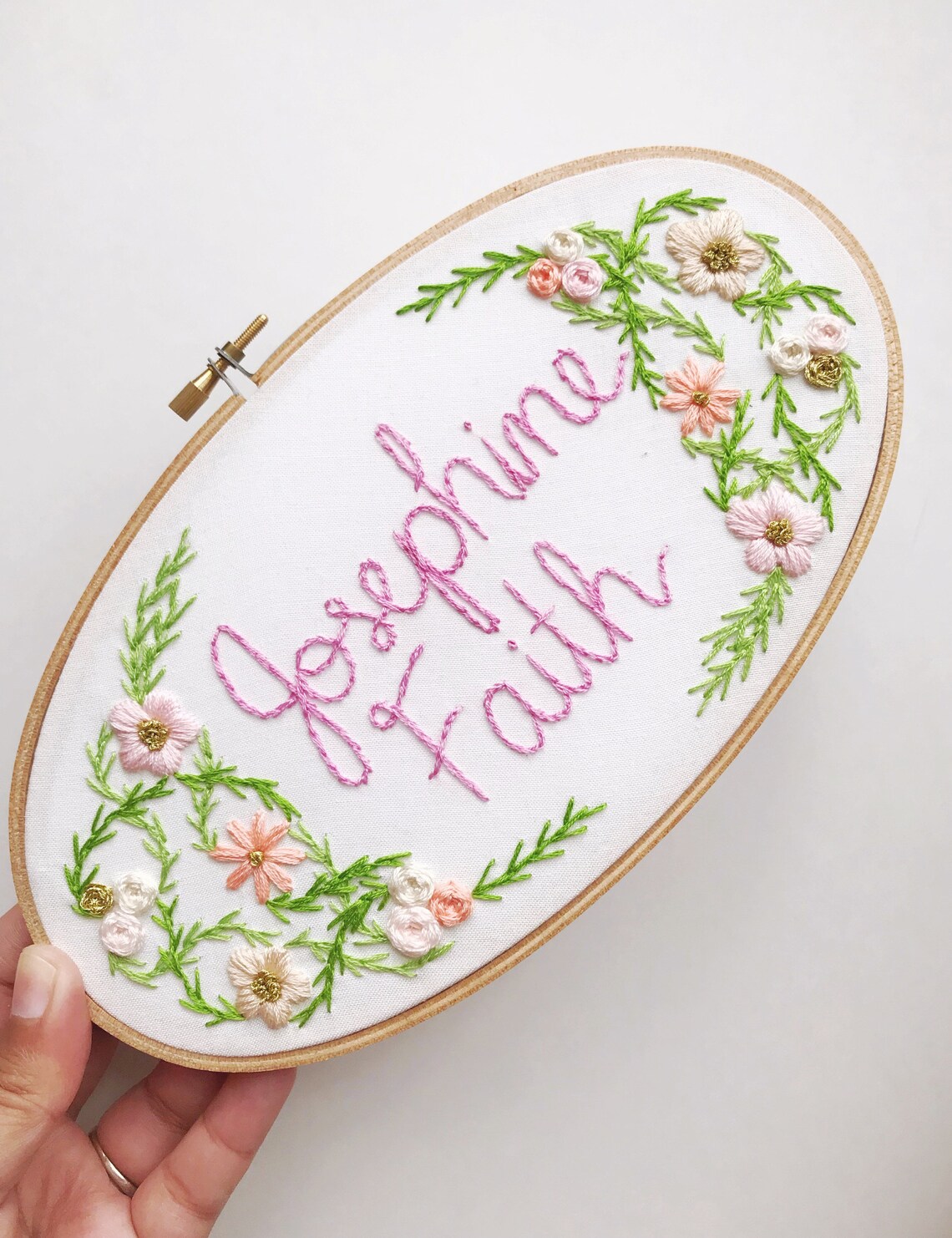 Baby Birth Announcement Embroidery. Personalized Nursery Sign. | Etsy