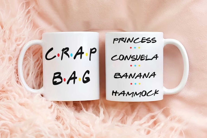 Friends Tvshow Couples Mug, His and Hers Mugs, Phoebe Buffay, Crap Bag ...