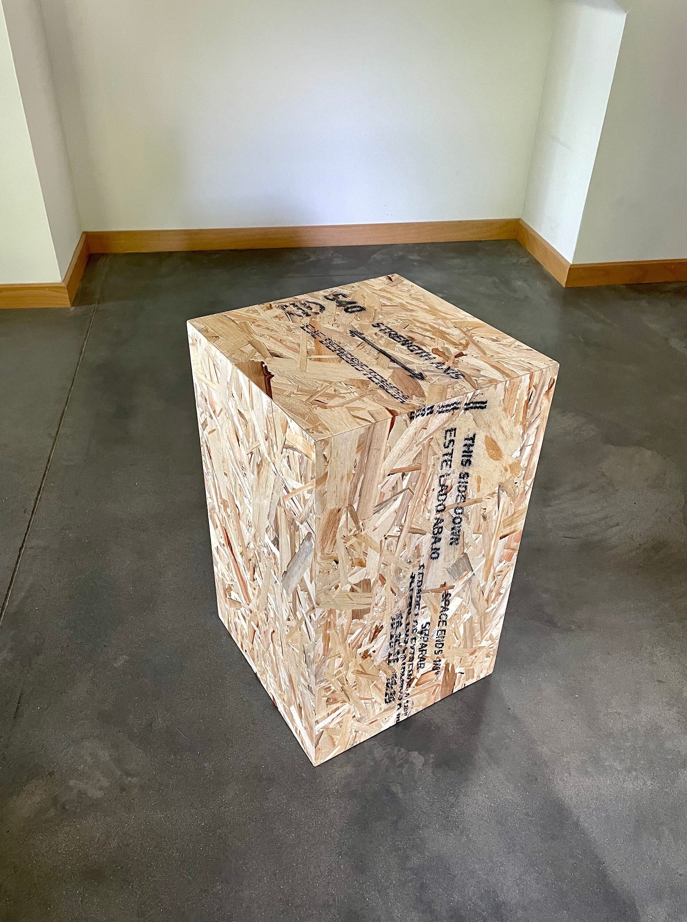 Modern 20 Osb Table Industrial Pedestal End Table Or Plant Stand Custom Osb Furntiure Etsy