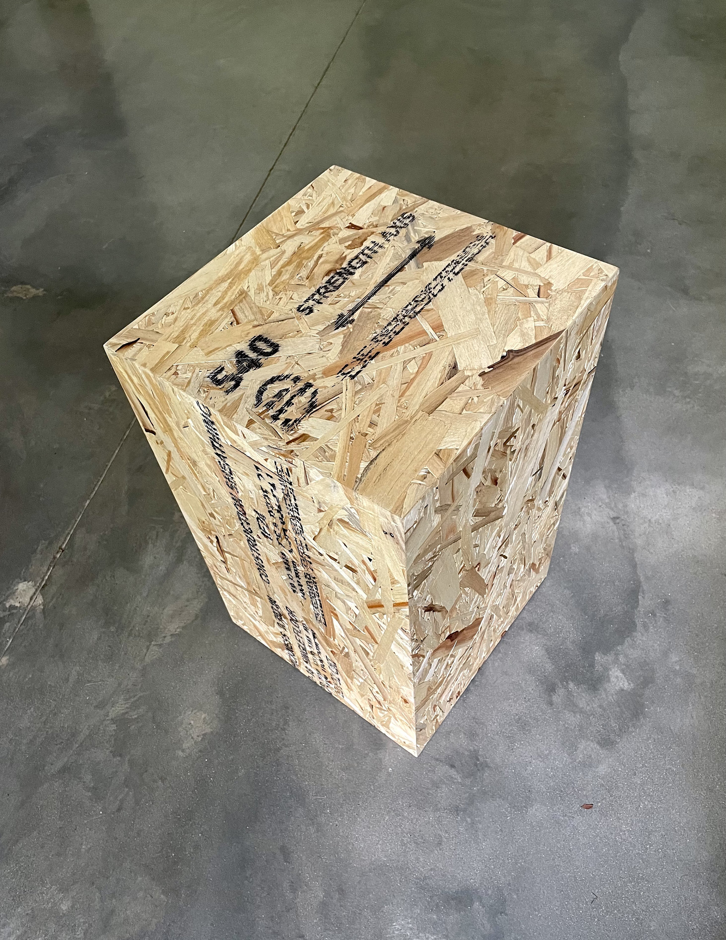 Modern 20 OSB Table, Industrial Pedestal, End Table or Plant Stand ...