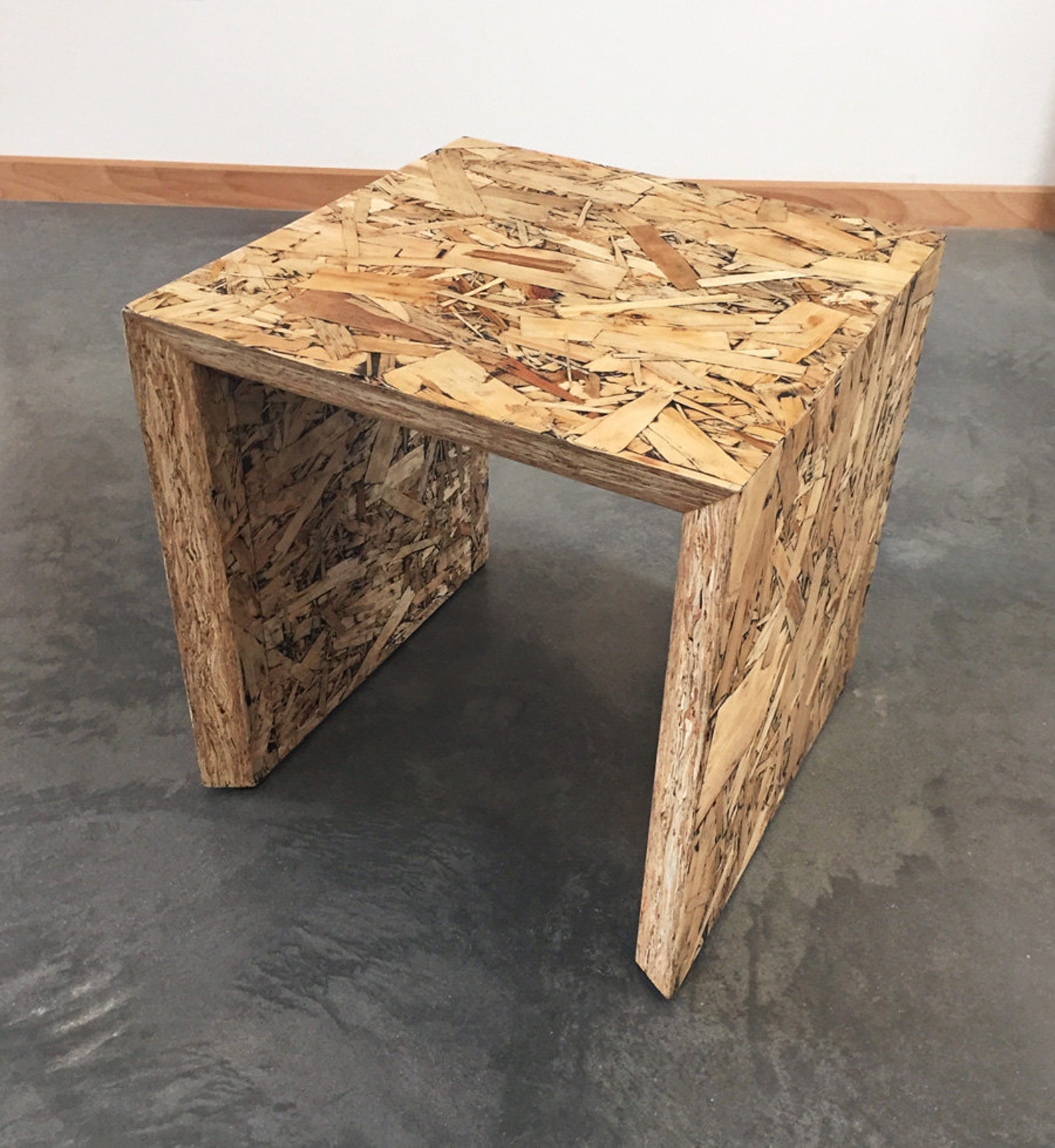 Arch Stool, 17 Cube, Modern OSB Furniture With Black Accents, Chair ...