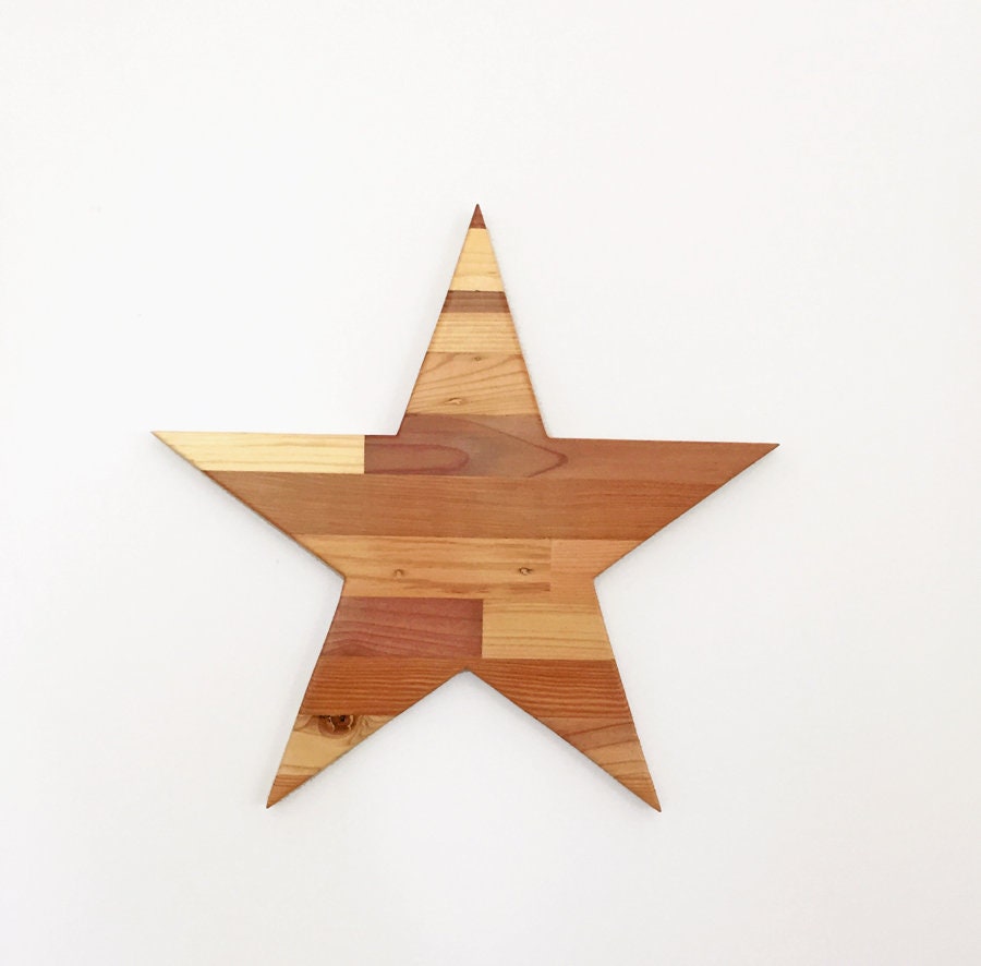 Wood Star 16 Mixed Salvaged Wood Colorful Wooden - Etsy