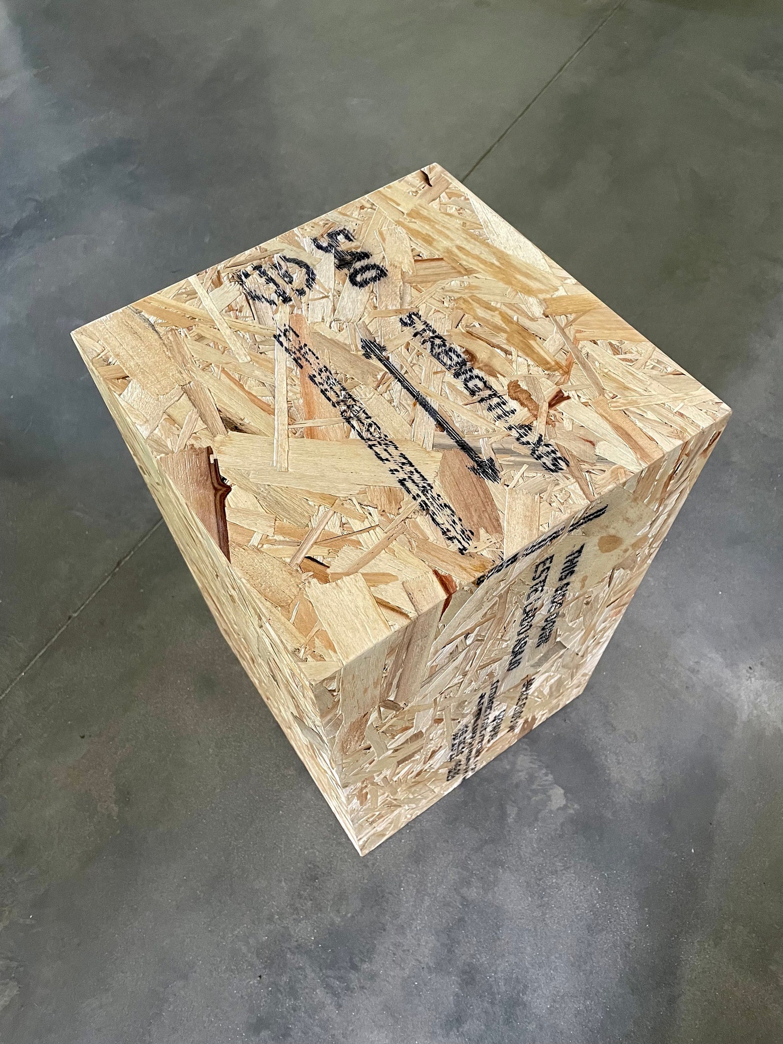 Modern 20 OSB Table, Industrial Pedestal, End Table or Plant Stand ...