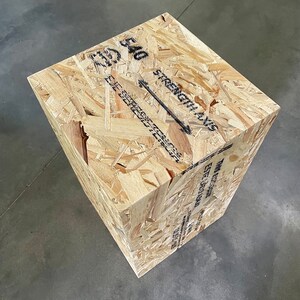 Pedestal, 20" Tall, 12" X 12" Sq. Top Made From OSB Wood With Black ...