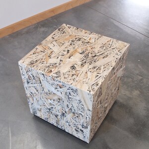 Table 14" Cube X 15" Tall With 1" Black Base and High Contrast Black ...