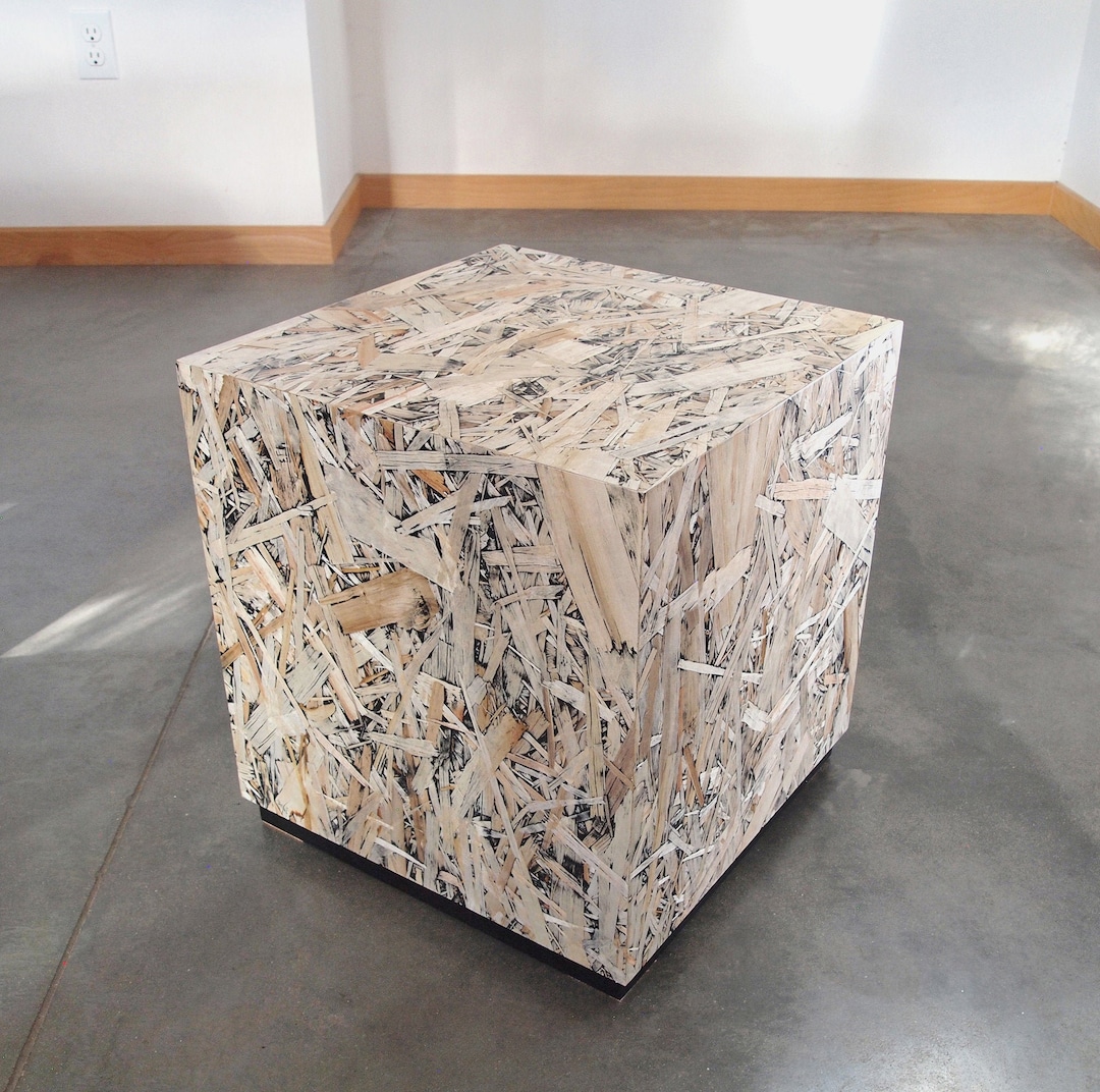 Table 14" Cube X 15" Tall With 1" Black Base and High Contrast Black ...