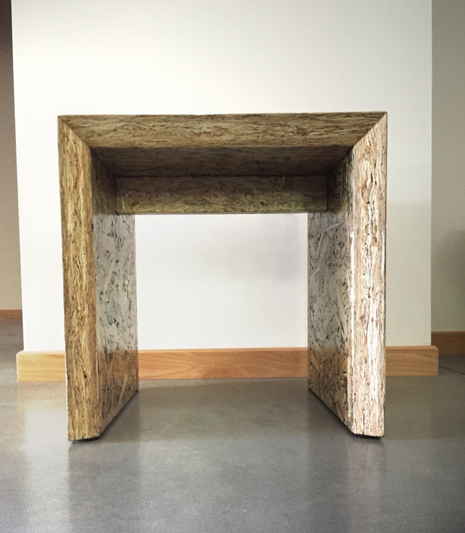 Arch Stool, 17 Cube, Modern OSB Furniture With Black Accents, Chair ...