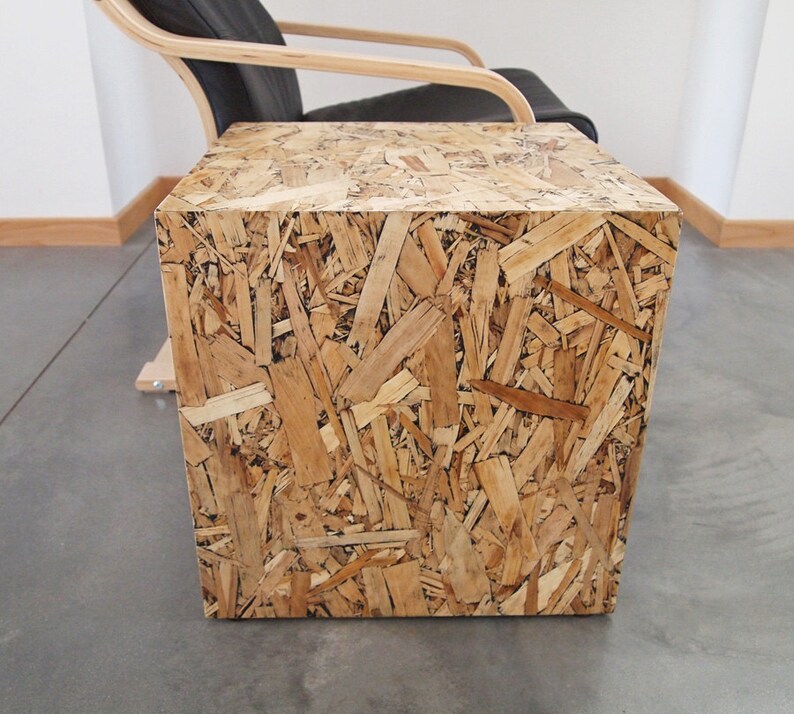 Arch Stool 17 Cube Modern OSB Furniture with Black | Etsy