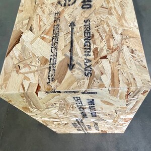 Pedestal, 20" Tall, 12" X 12" Sq. Top Made From OSB Wood With Black ...