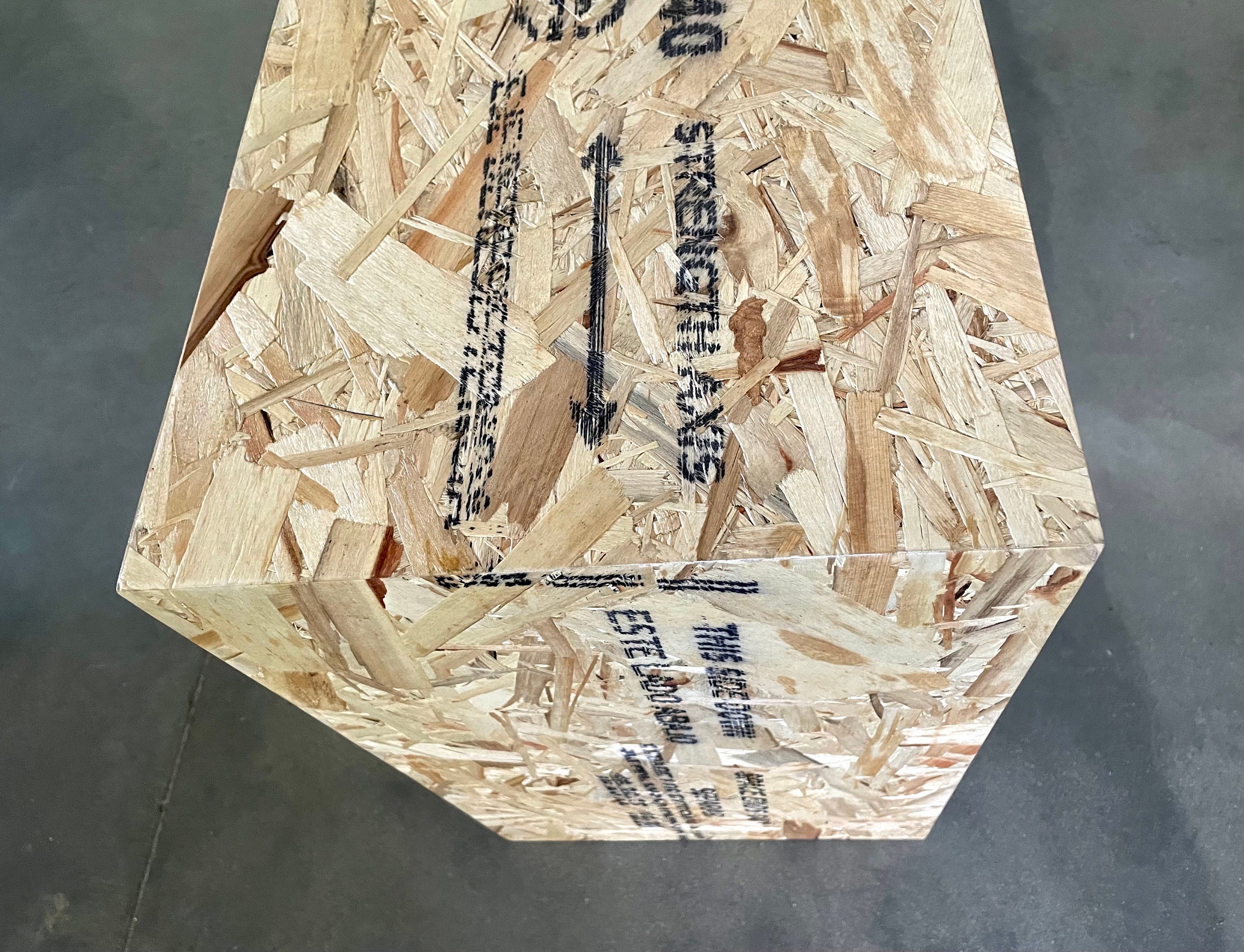 Modern 20 OSB Table, Industrial Pedestal, End Table or Plant Stand ...