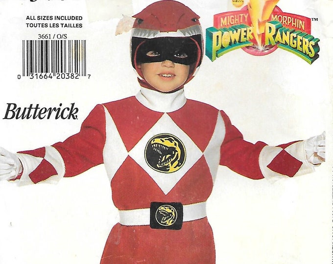 Power Ranger Costume Butterick 3661 Jason-red Ranger Vintage Sewing ...
