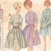 1960s Simplicity 6633 Misses Color Block Slim Line Dress Vintage Sewing ...