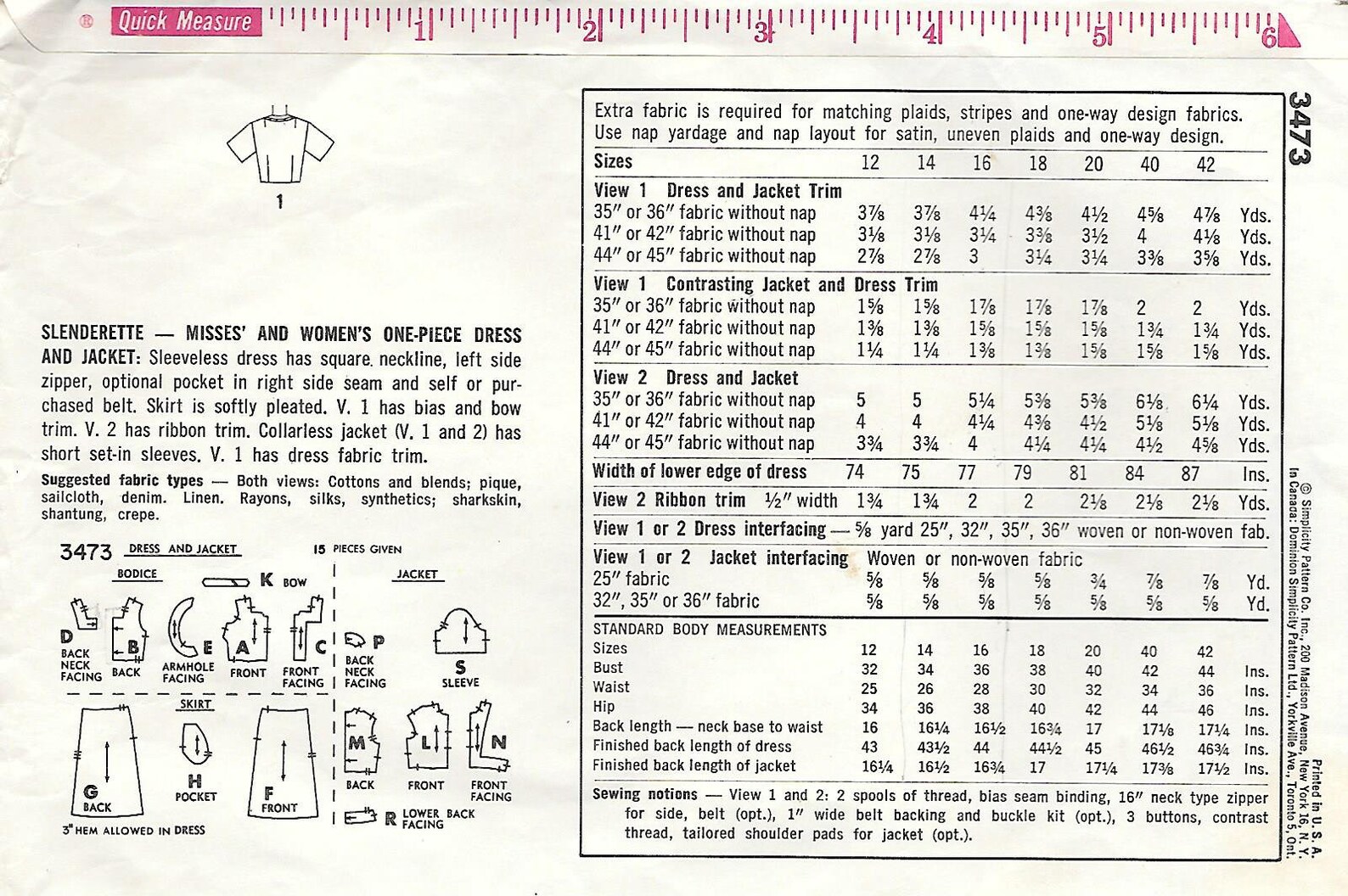 1960s Simplicity 3473 Square Neck Sundress With Short Jacket Vintage ...
