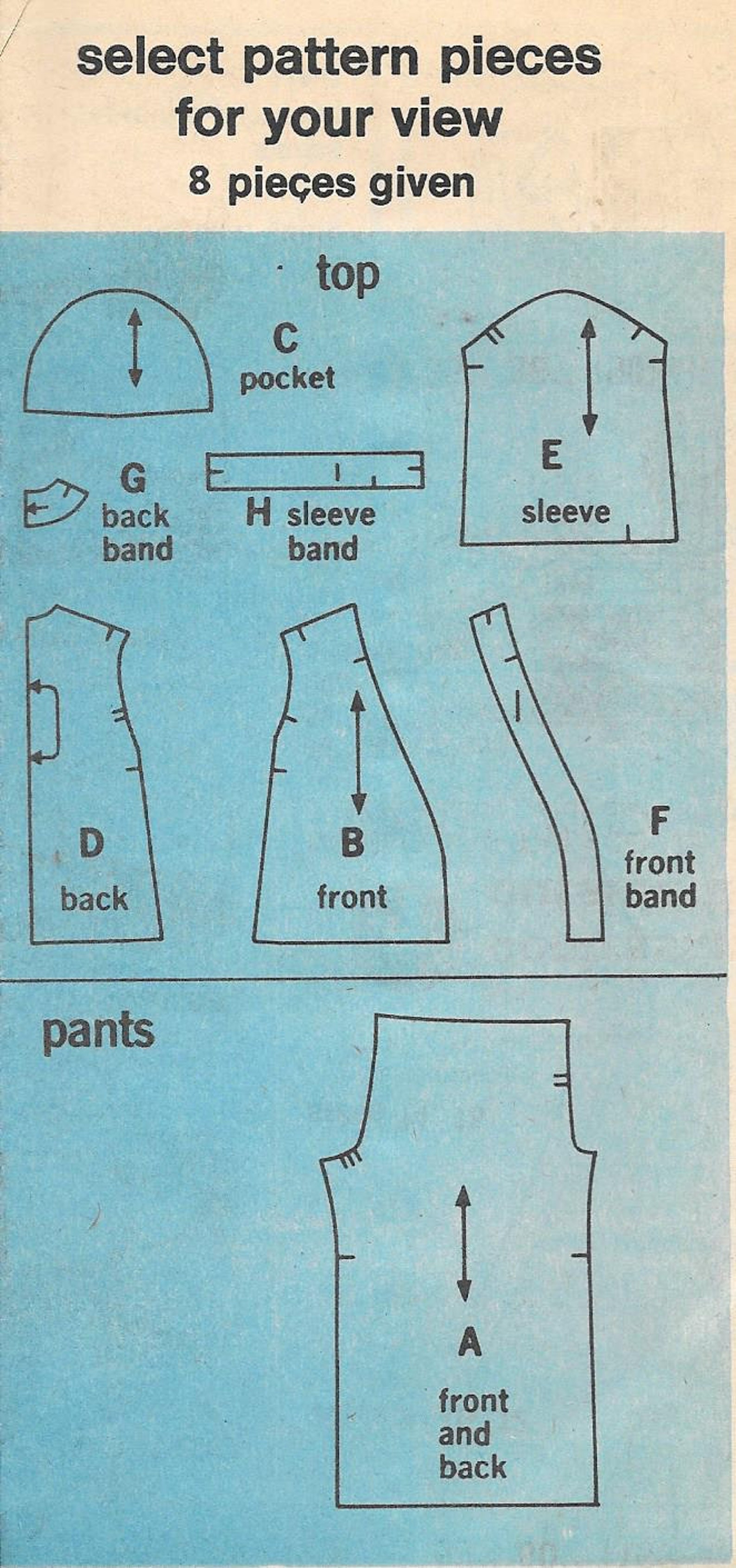 1970s Simplicity 7313 Asian Inspired Wrap Top and Pants Vintage Sewing ...