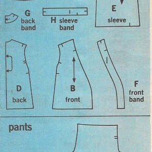 1970s Simplicity 7313 Asian Inspired Wrap Top and Pants Vintage Sewing ...