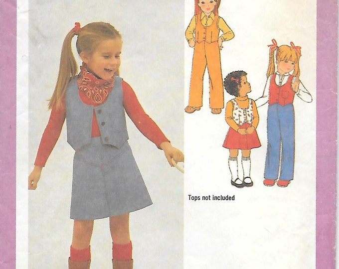 1960s Simplicity 3608 Girls Dirndl Jumper and Puffed Sleeve Blouse ...