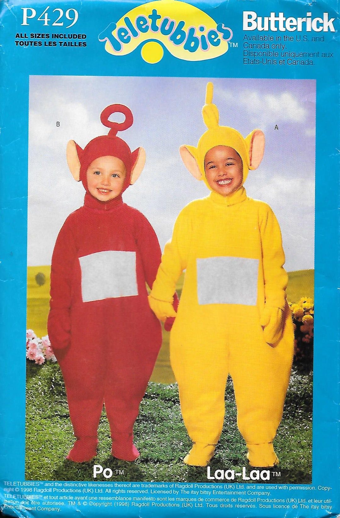 Childrens Teletubbies Costumes Butterick 5794/ P249 Vintage Sewing ...