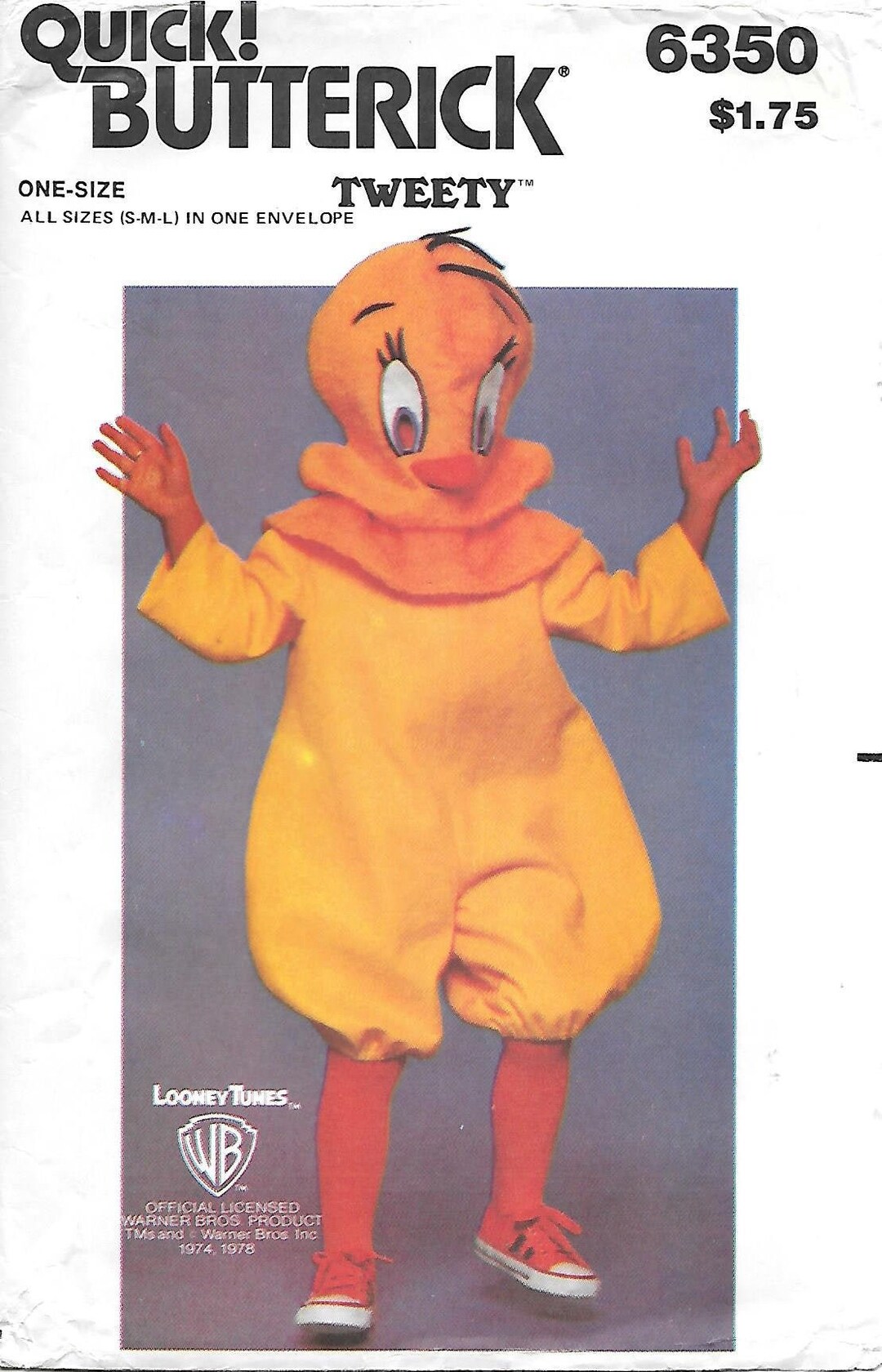 1970s Butterick 6350 Childs Tweety Bird Costume Vintage Sewing Pattern ...