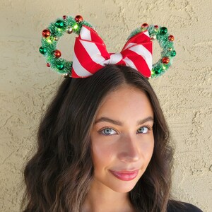 Sweet Peppermint Ears | Christmas Mickey Ears | Holiday Minnie Ears - Etsy