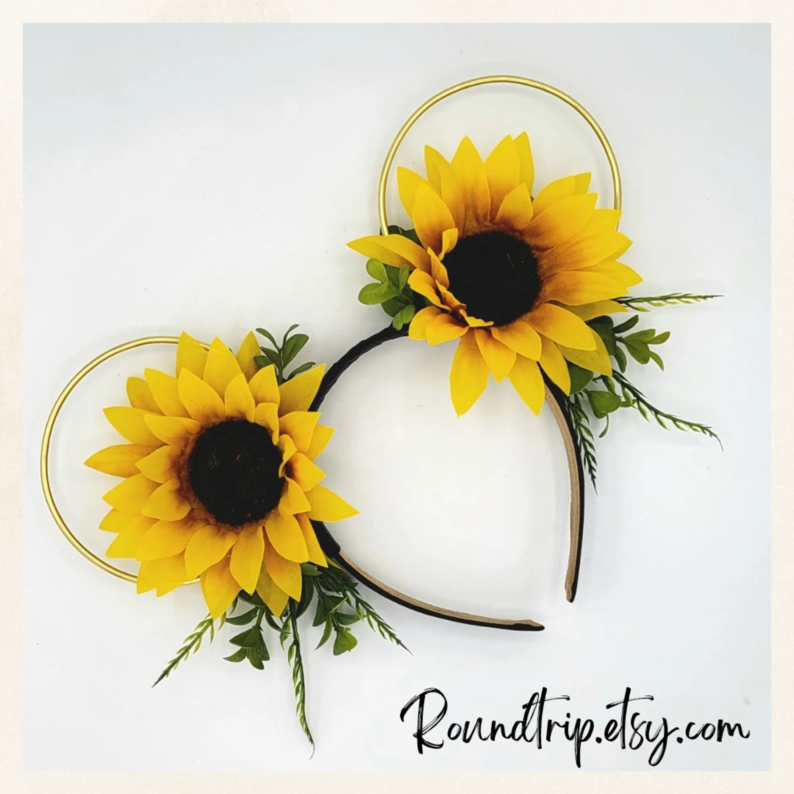 Simply Sunny Sunflower Flower Crown Mickey Ears Sunflower Mickey Ears ...