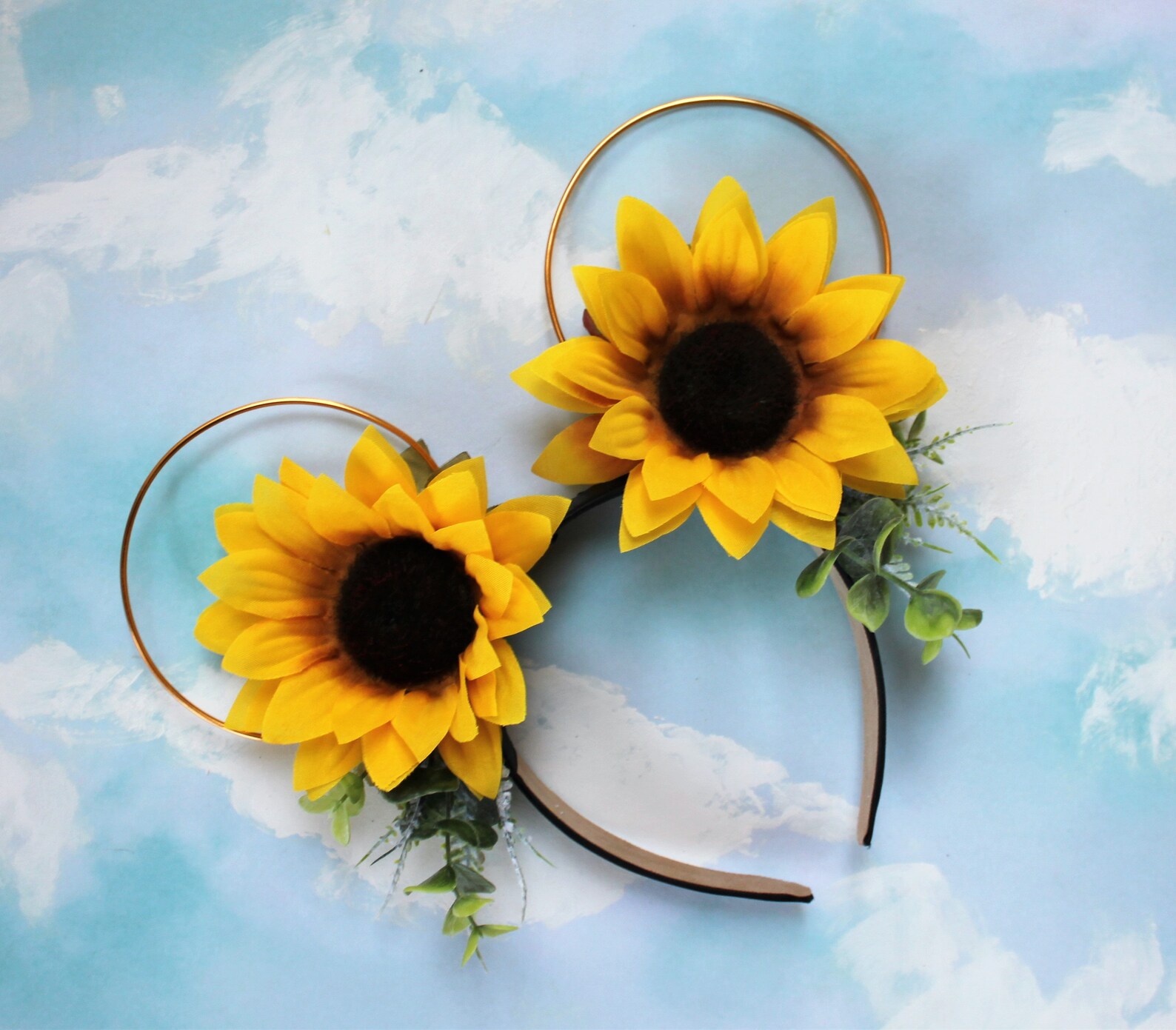 Simply Sunny Sunflower Flower Crown Mickey Ears Sunflower | Etsy