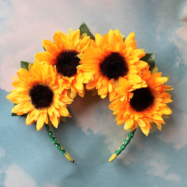 Sunflower Headband - Etsy