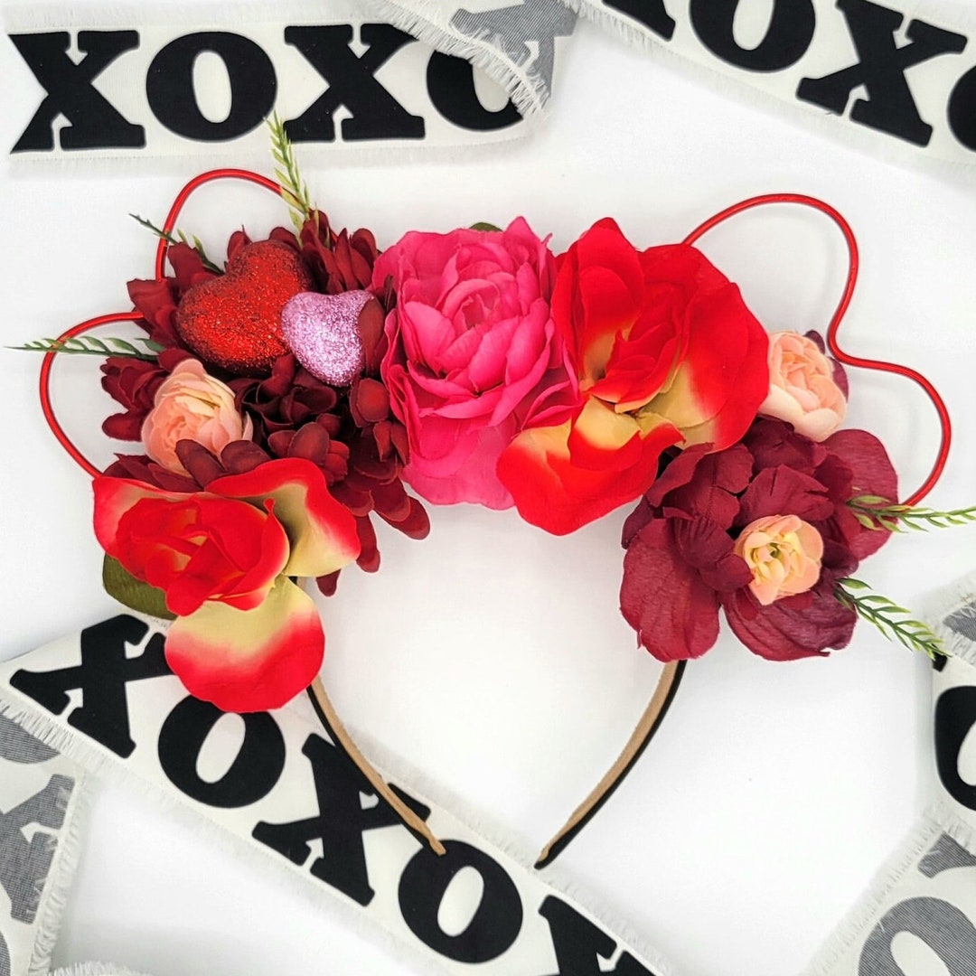 Love Bug Mickey Mouse Ears Flower Crown Mickey Ears L Wire Mickey Ears ...