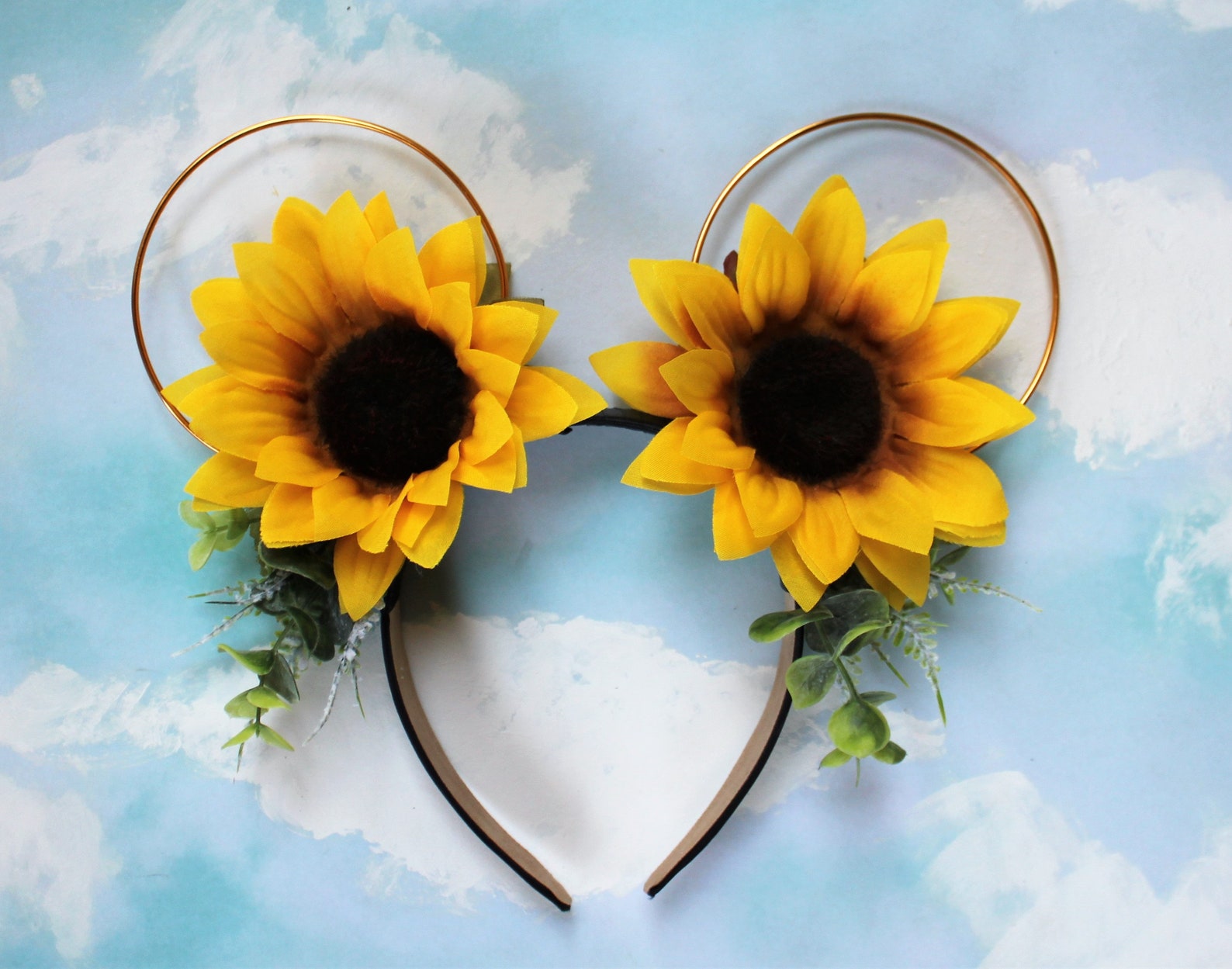 Simply Sunny Sunflower Flower Crown Mickey Ears Sunflower - Etsy