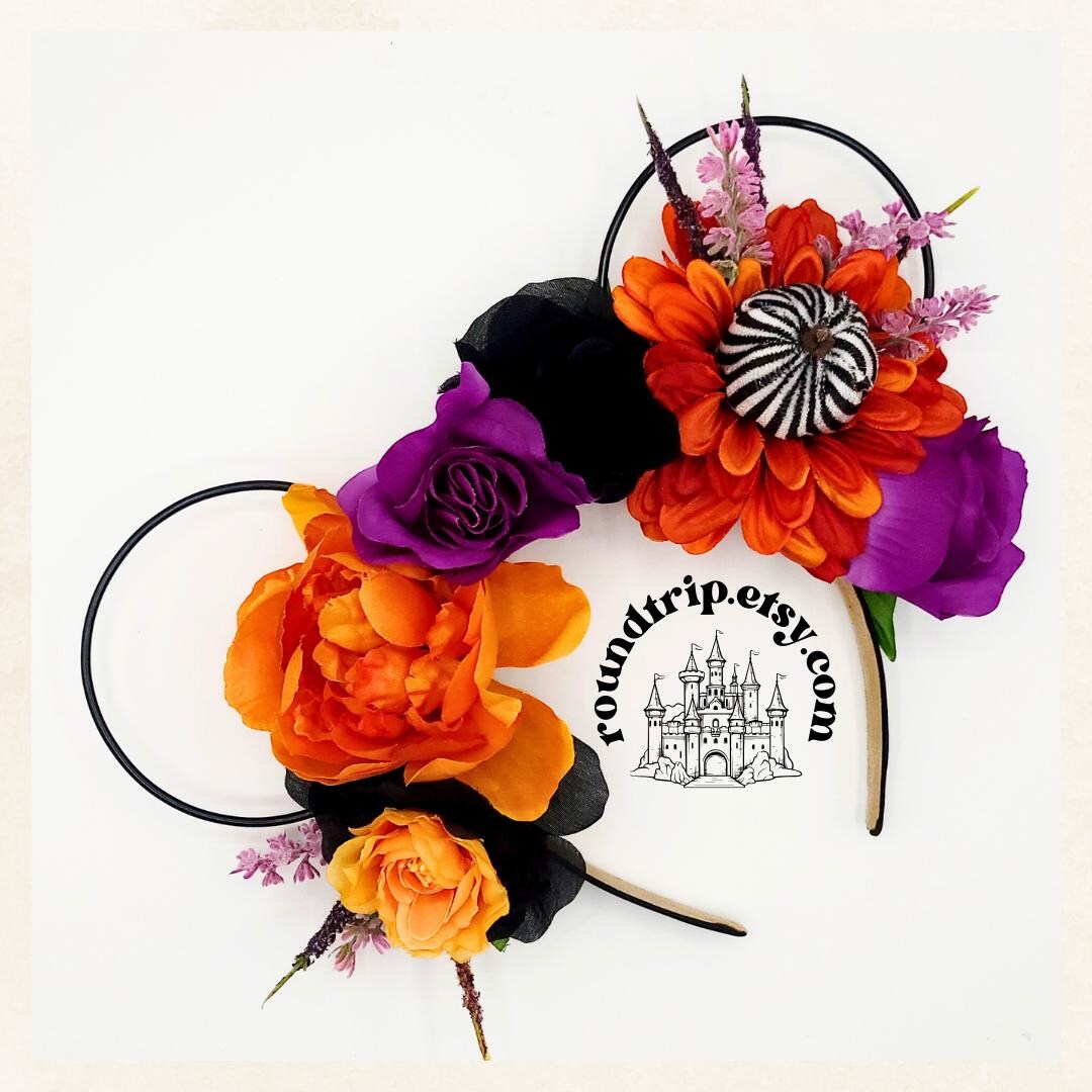 Oogie Boogie Ears | Halloween Wire Mickey Ears | Flower Crown Mickey ...
