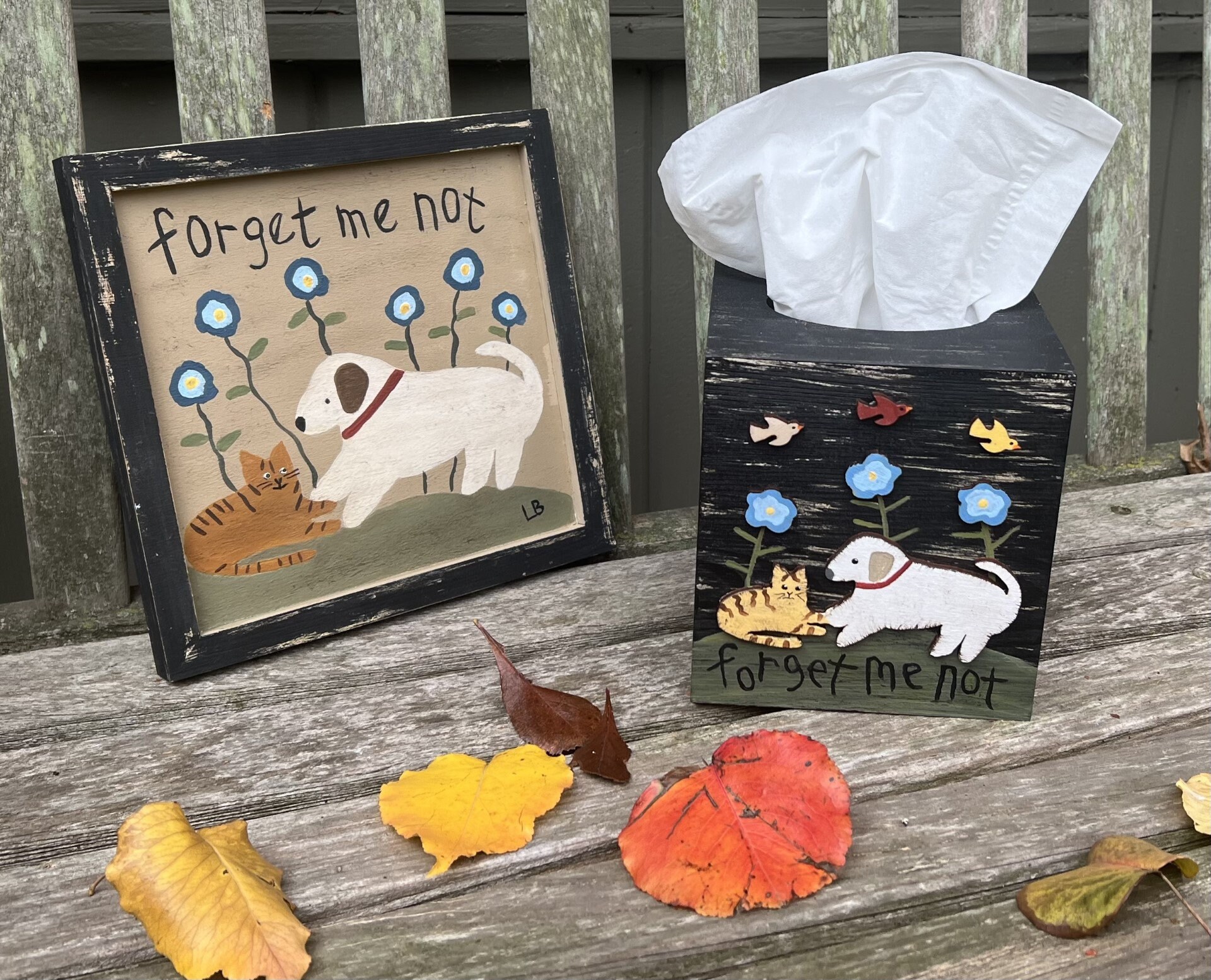 Hand Painted Spring Robin & Nest Wood Tissue Box Cover: Primitive Folk ...