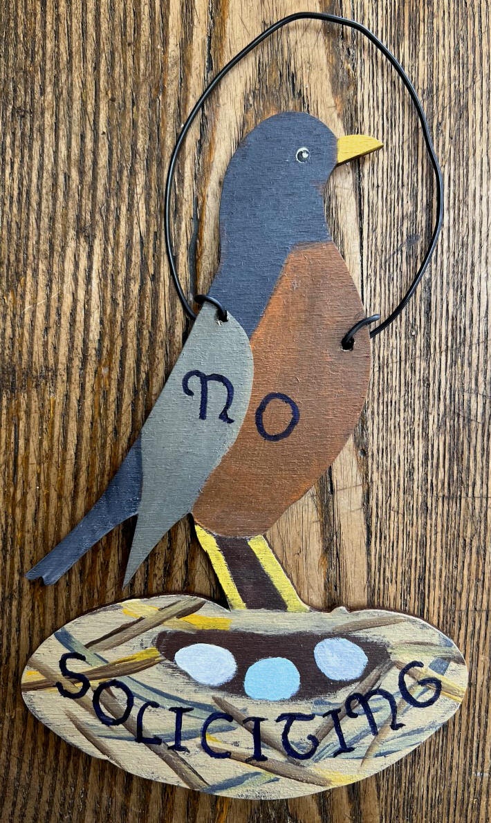 Hand Painted Spring Robin & Nest Wood Tissue Box Cover: Primitive Folk ...