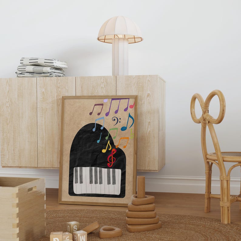 Piano Print,violin Printable Music Wall Art,music Posters,kids Room ...